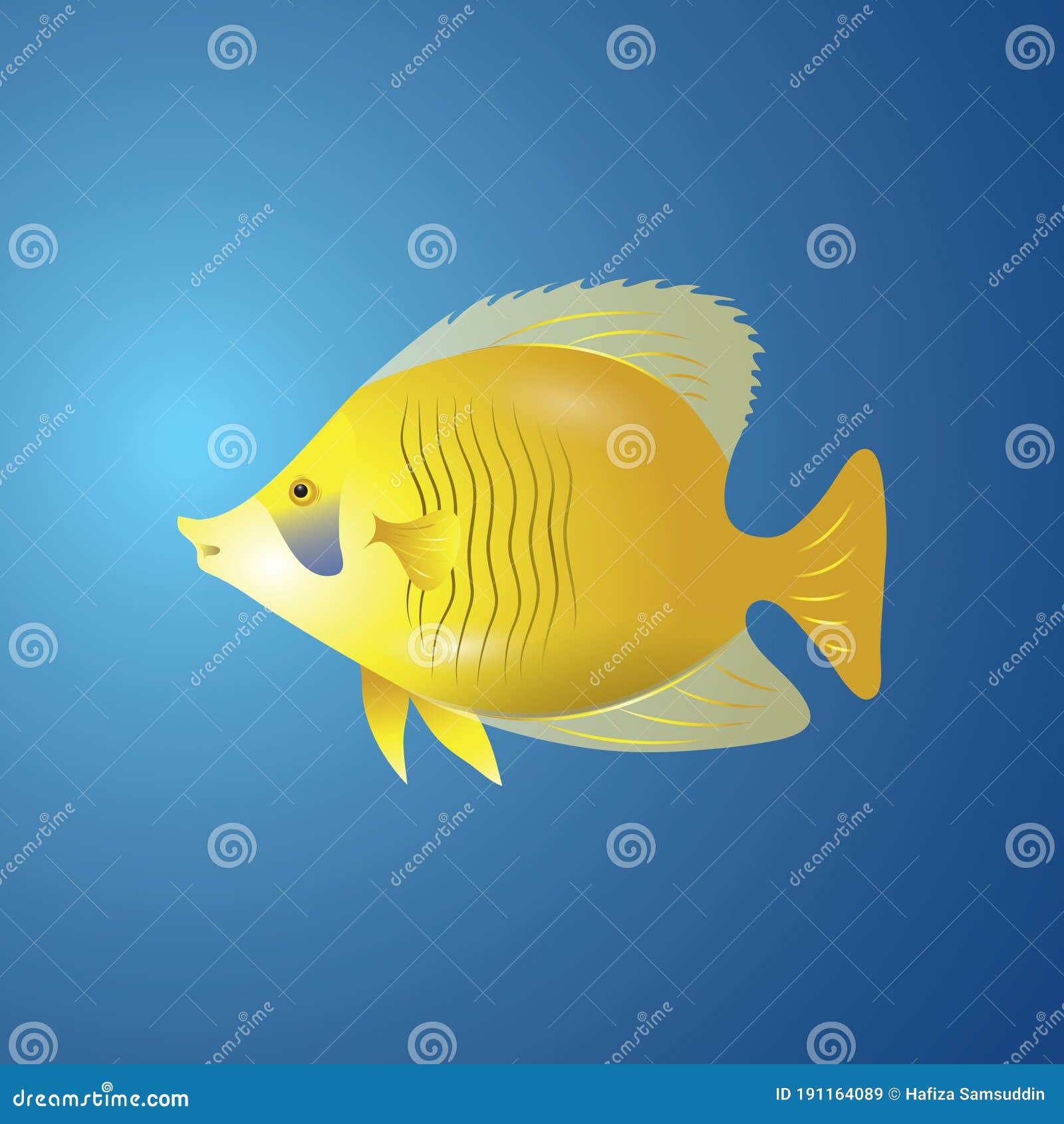 Yellow Tang. Vector Illustration Decorative Design Stock Vector ...