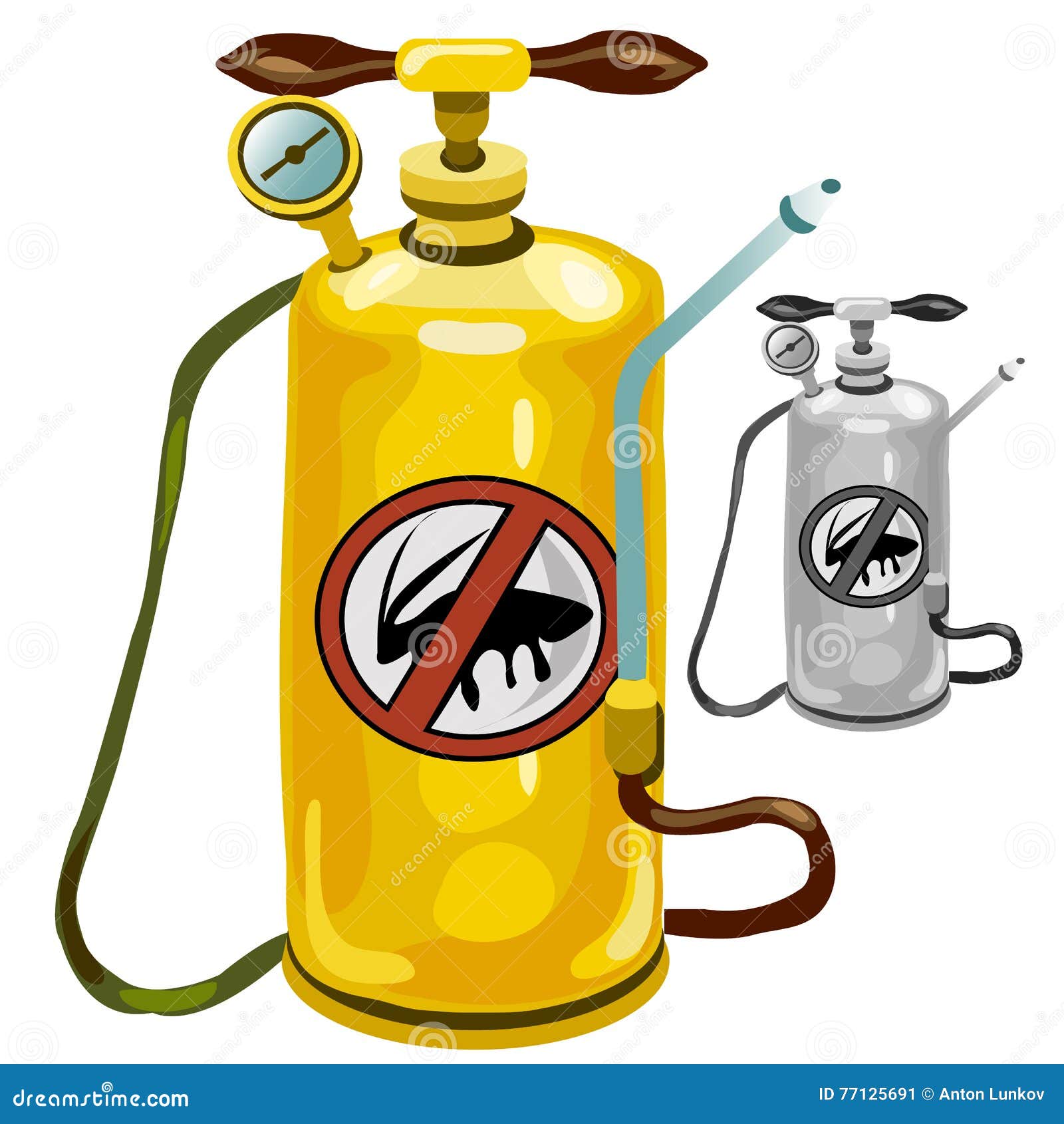 Yellow Tank an Exterminator Stock Vector - Illustration of graphic ...
