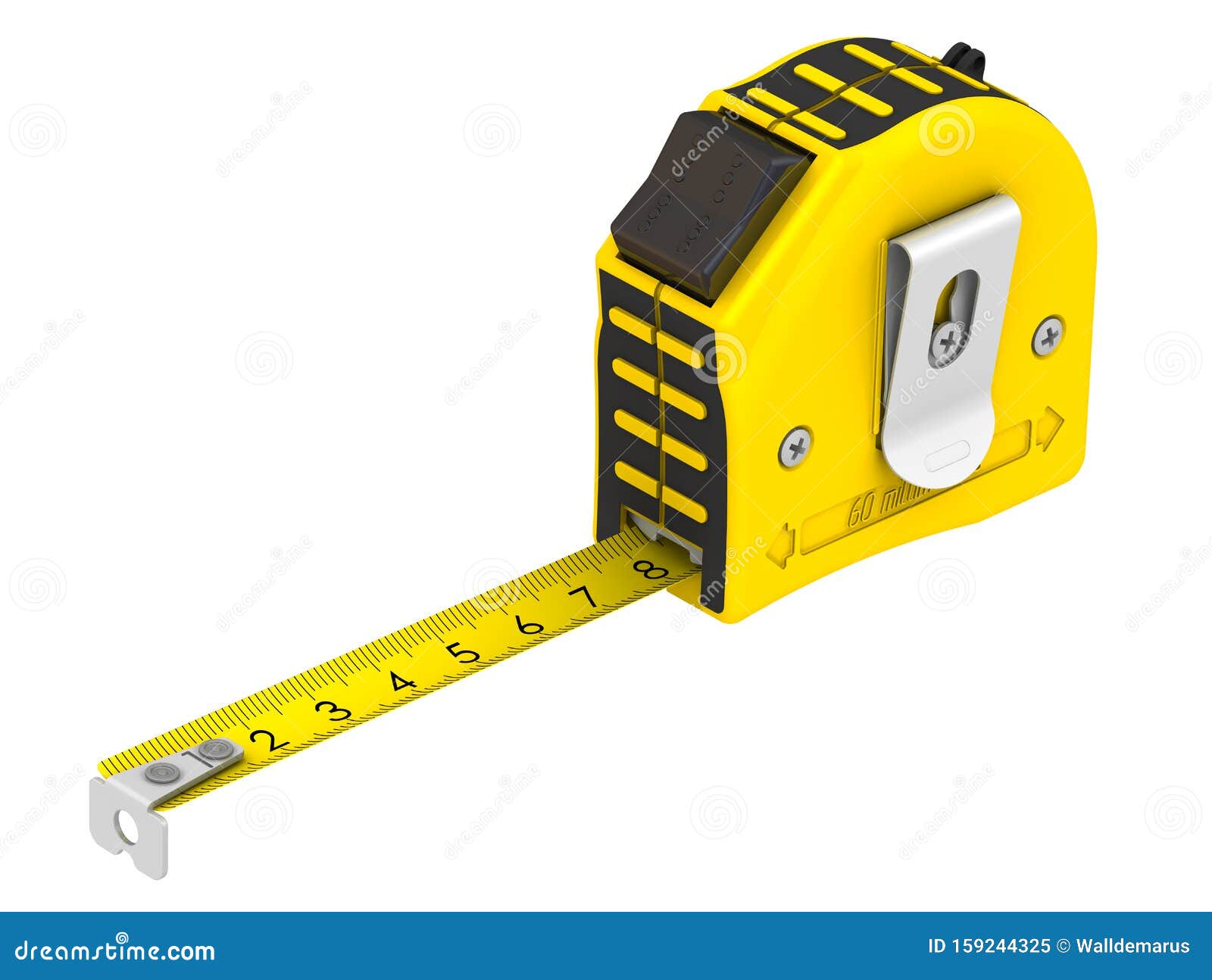 Yellow tape-line isolated stock illustration. Illustration of carpentry ...