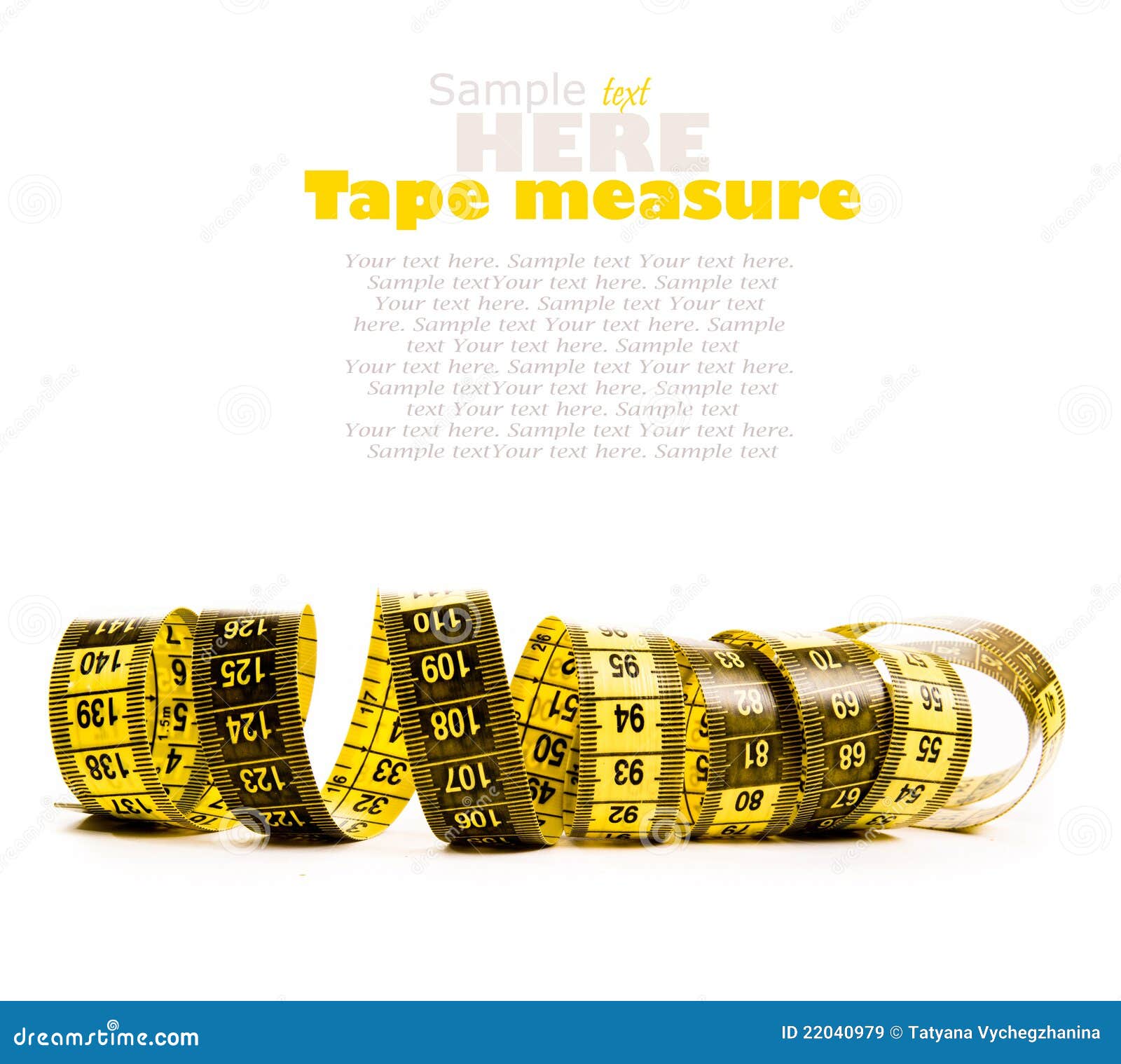 Yellow tape measure stock image. Image of accuracy, waist - 22040979