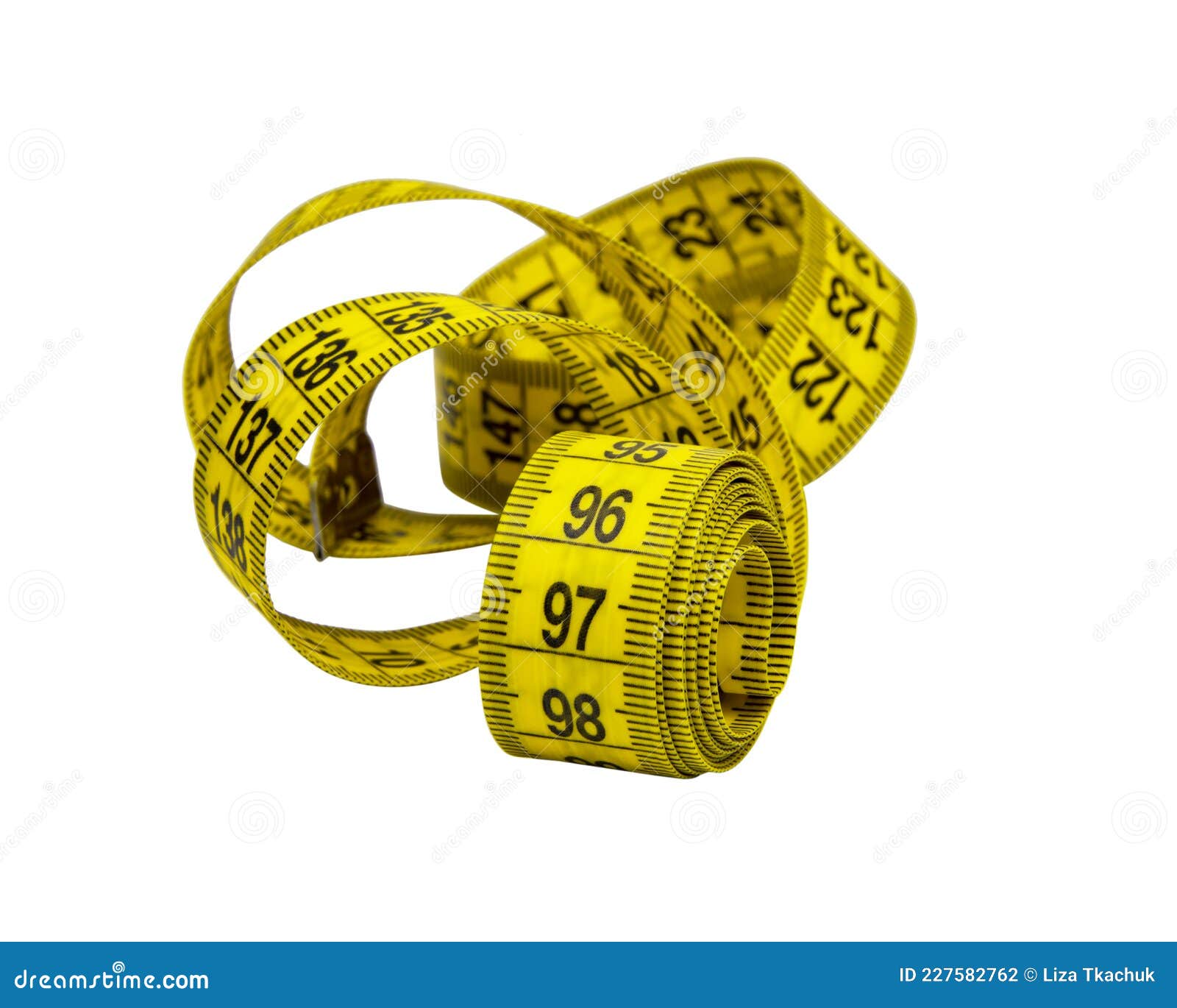 Yellow Tape Measure Isolated on the White Background Stock Photo ...