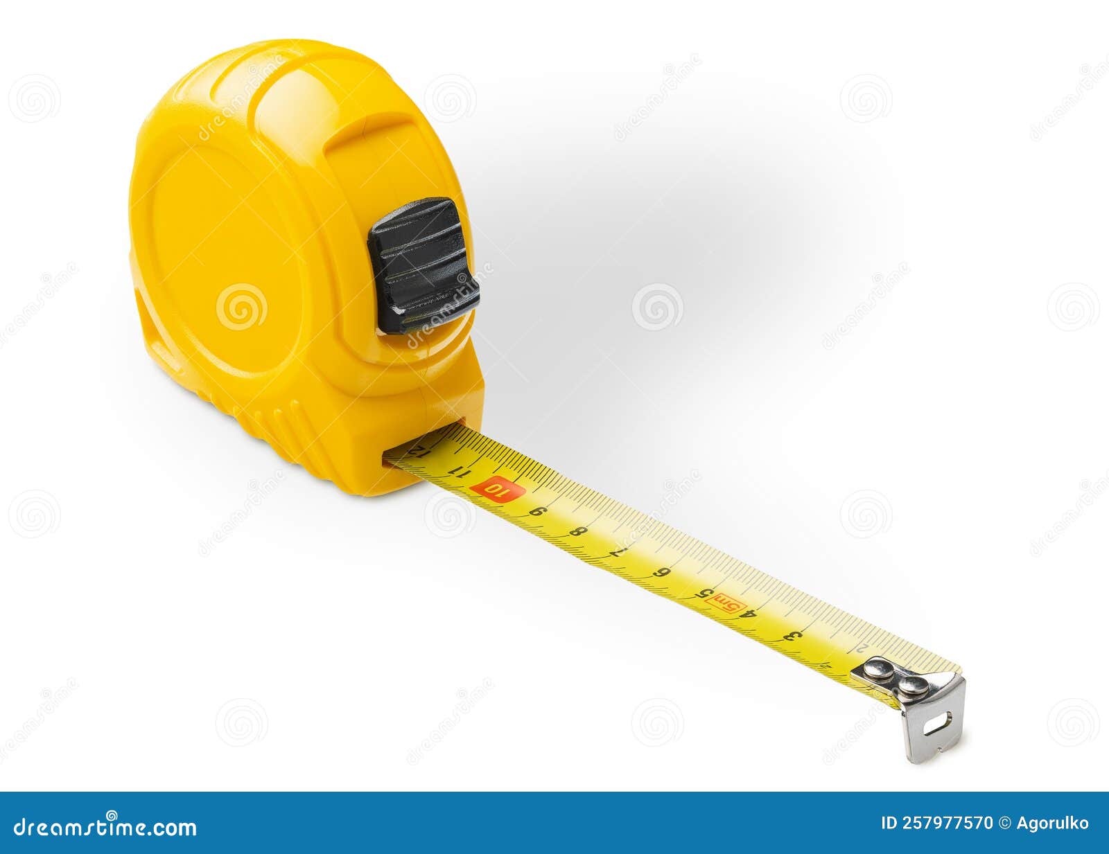 Yellow Tape Measure Isolated on White Stock Photo - Image of object ...