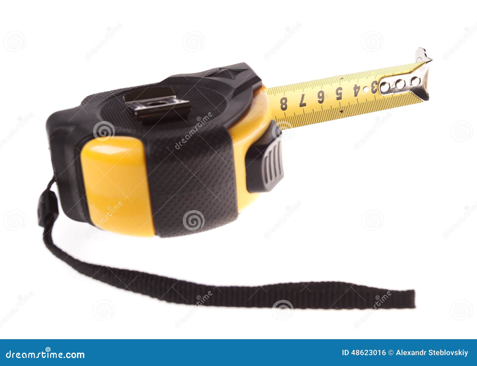 Yellow tapeline stock photo. Image of improvement, instrument - 48623016