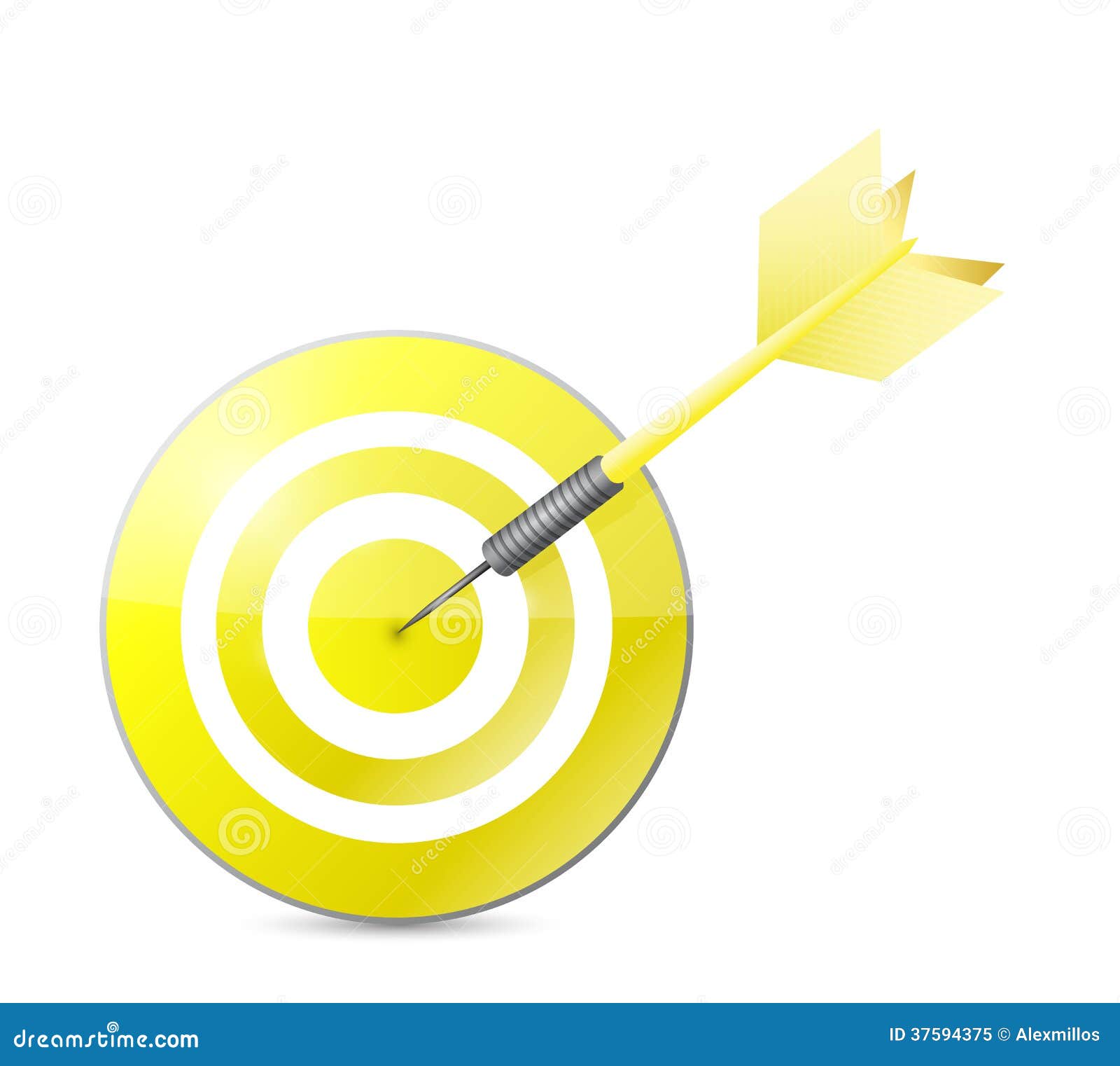 Yellow Target Poster Template Red Textbox And Blue Arrow Signboard ...