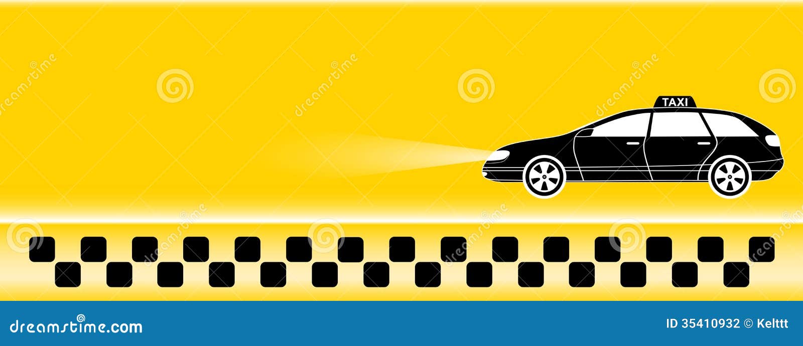Yellow taxi background stock vector. Illustration of public - 35410932