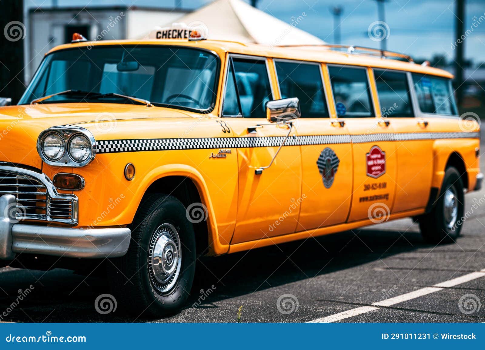 Yellow Taxi Cab Parked on the Road Editorial Photo - Image of classic ...