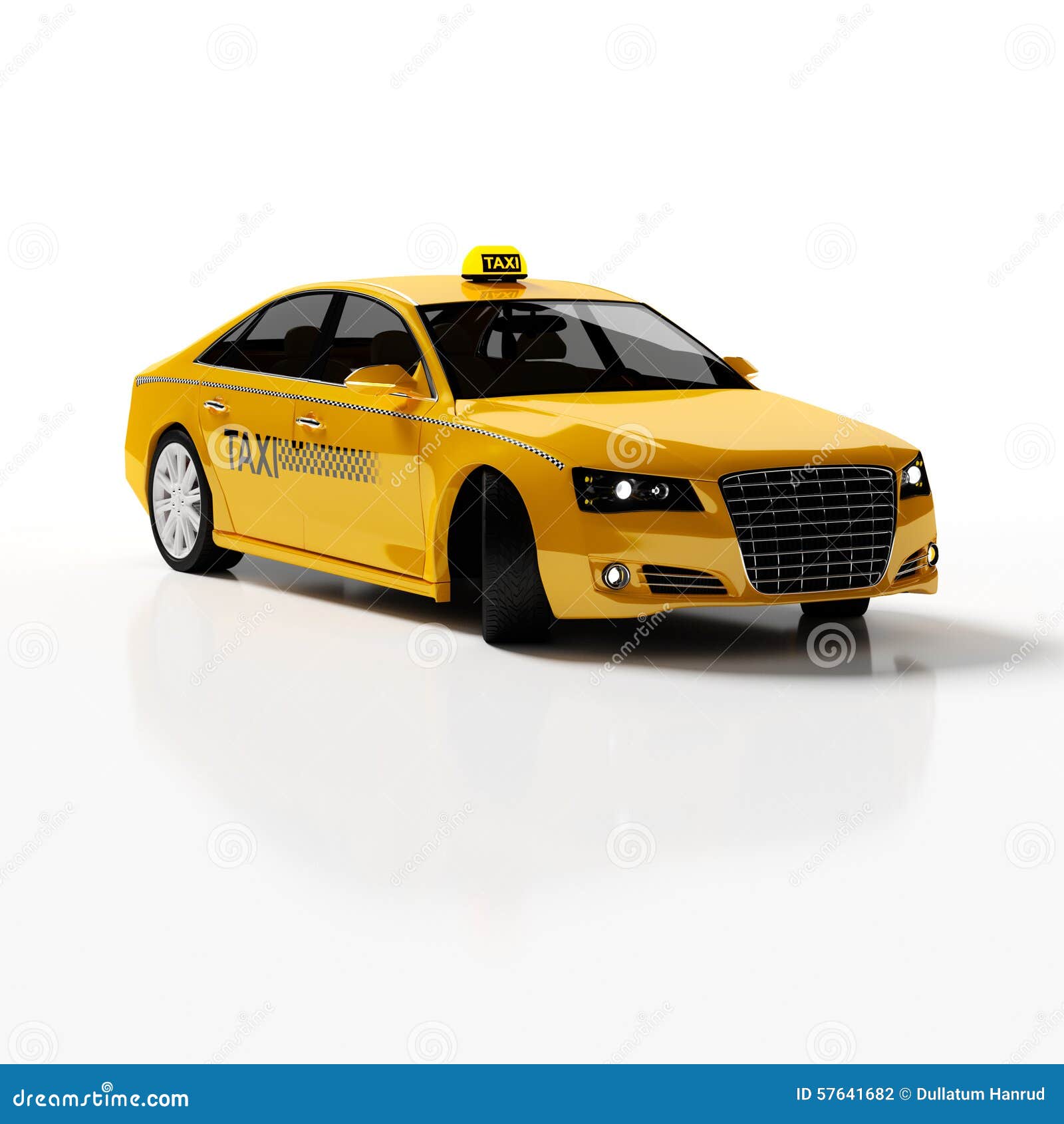 Yellow Taxi. stock illustration. Illustration of taxi - 57641682