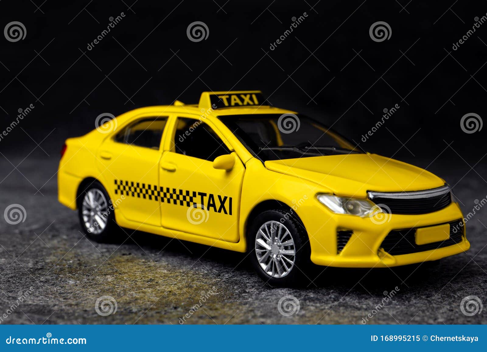 Yellow Taxi Car Model on Background Stock Image - Image of ...