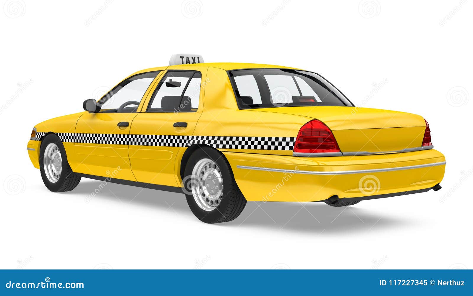 Yellow Taxi Isolated stock illustration. Illustration of model - 117227345
