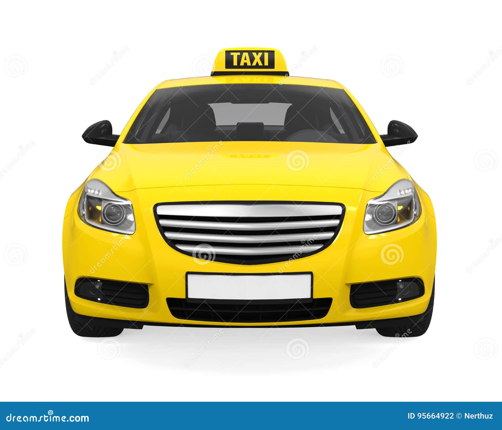 Yellow Taxi Isolated stock illustration. Illustration of drive - 95664922