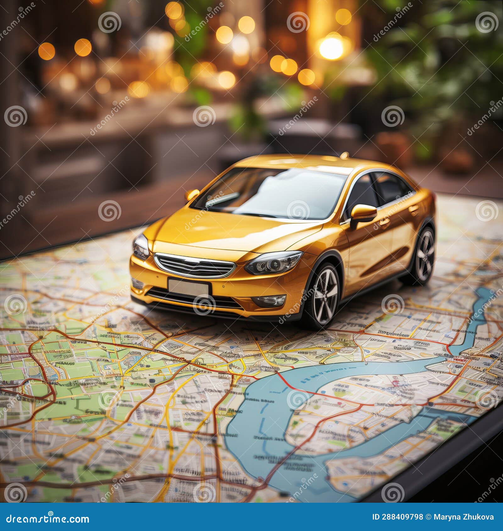 A Yellow Taxi Rides on a Geolocation Map with the JPS Function. Stock ...