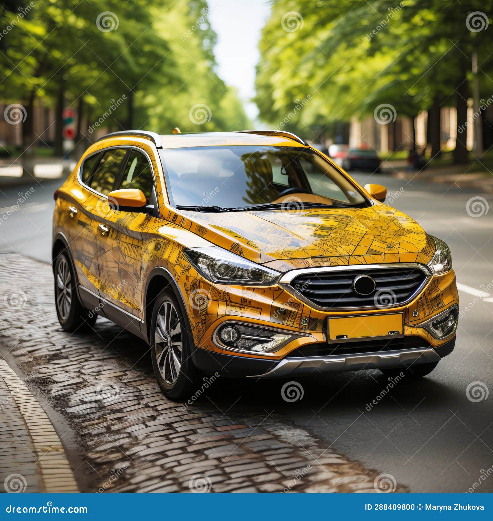 A Yellow Taxi Rides on a Geolocation Map with the JPS Function. Stock ...