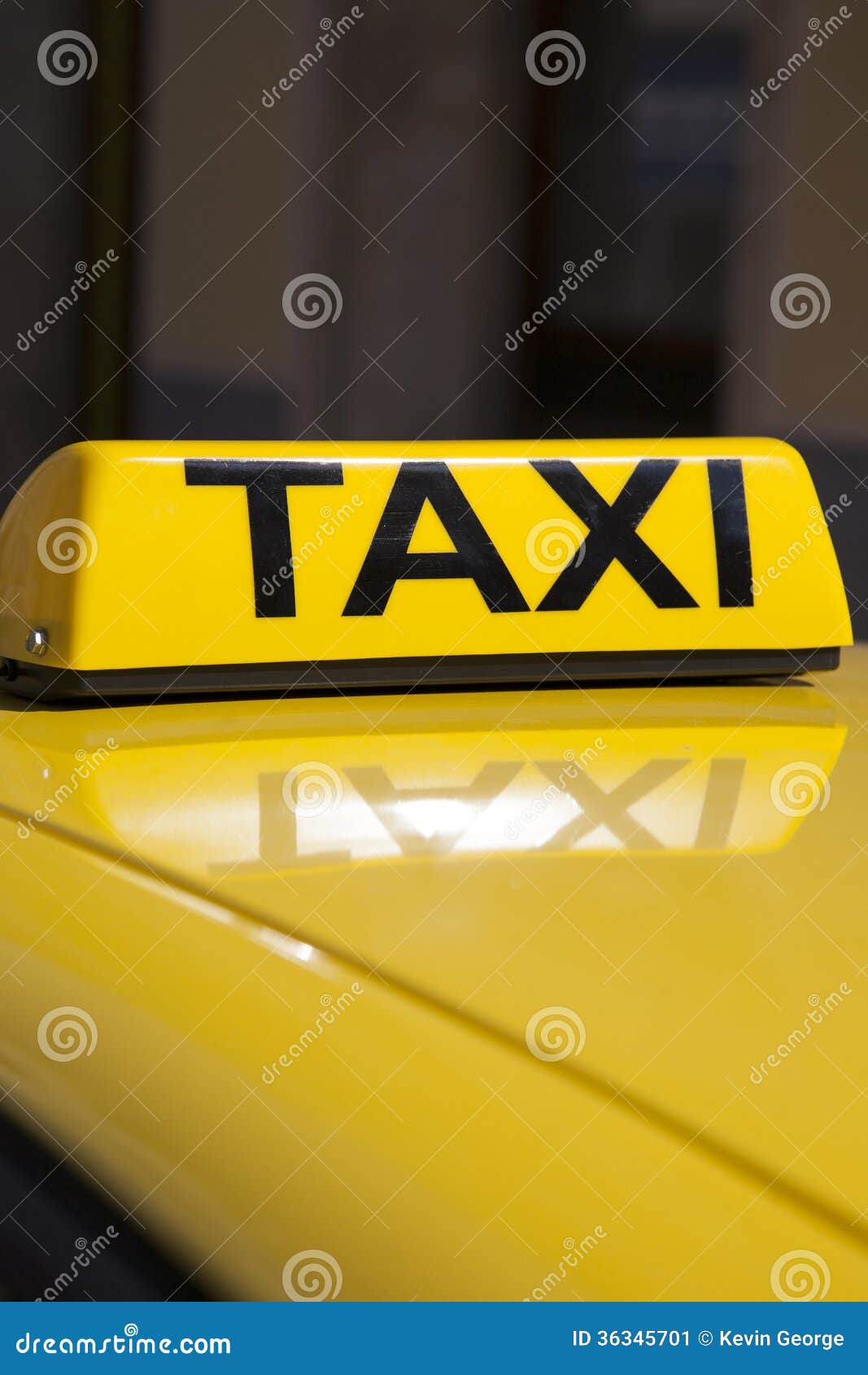 Yellow Taxi Sign stock image. Image of closeup, graphics - 36345701