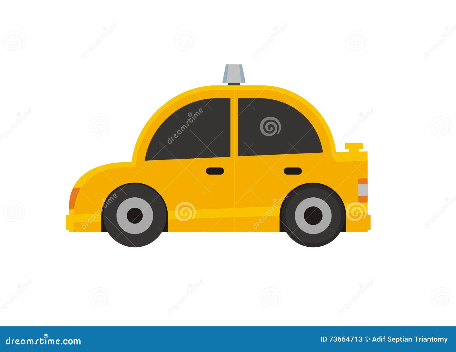 Yellow Taxi Simple Illustration Stock Vector - Illustration of mobile ...