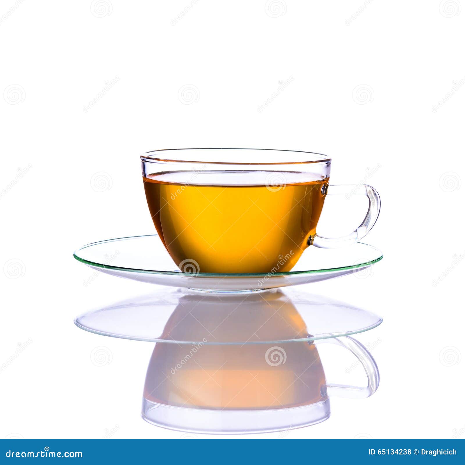 Yellow Tea in Glass Cup stock photo. Image of white, drink - 65134238