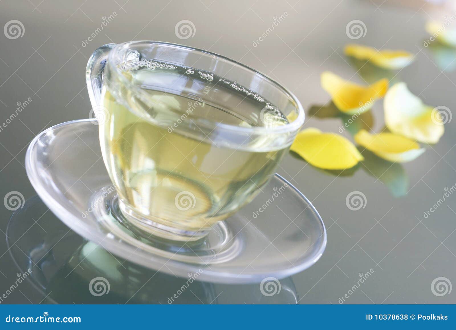 Yellow Tea in Transparent Cup Stock Photo - Image of healthy, leaves ...