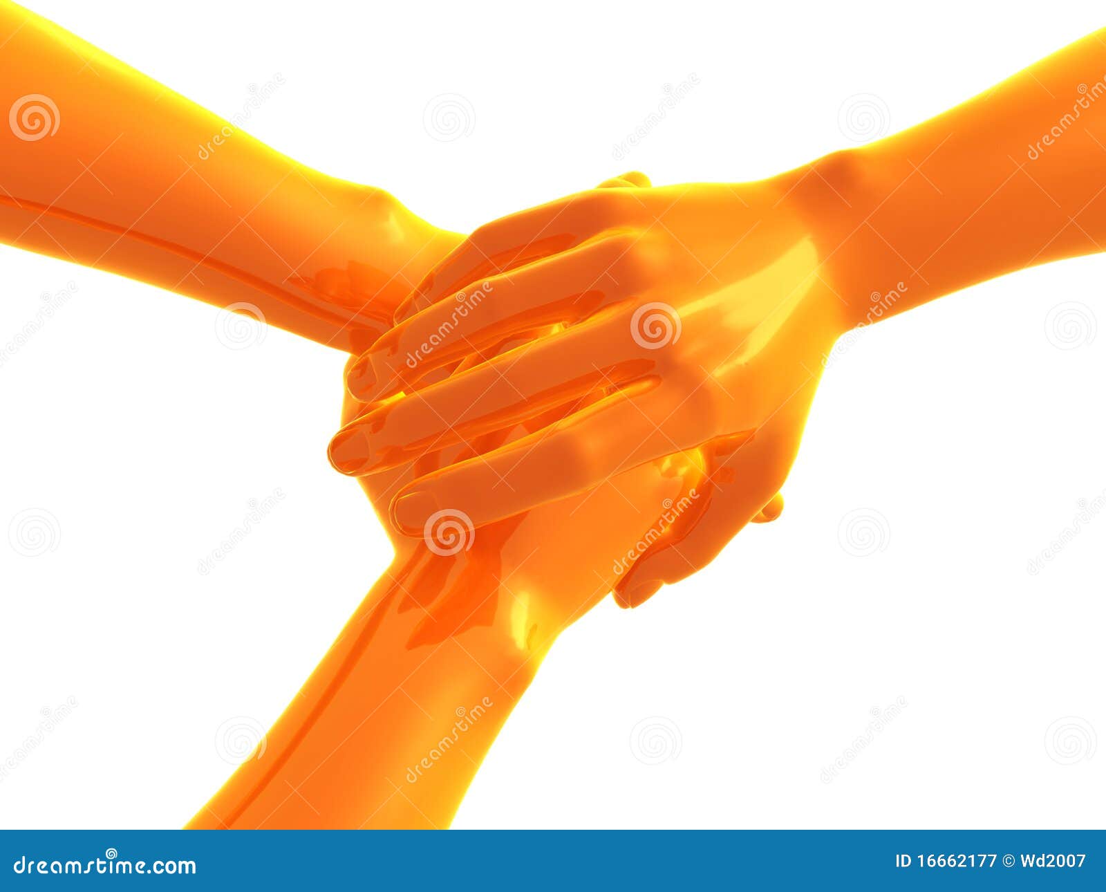 Yellow Teamwork Symbol 3d Arms Stock Illustration - Illustration of ...