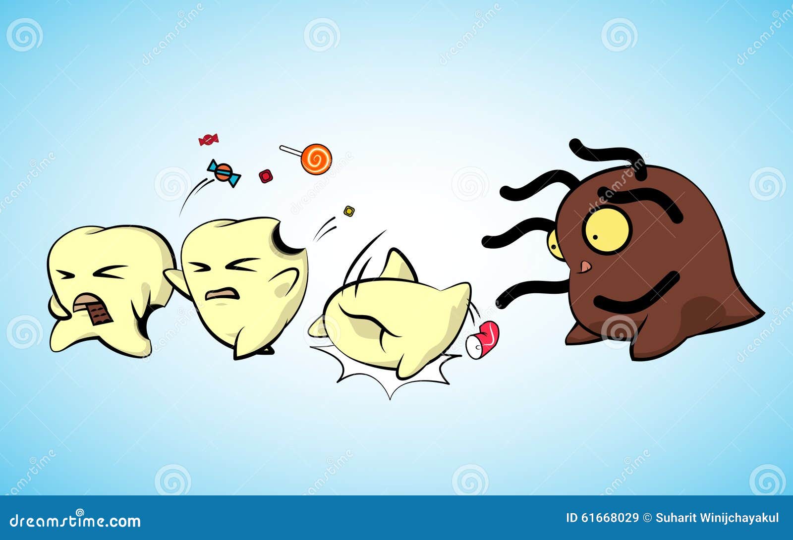 Scared Toothpaste Cartoon Royalty-Free Illustration | CartoonDealer.com ...