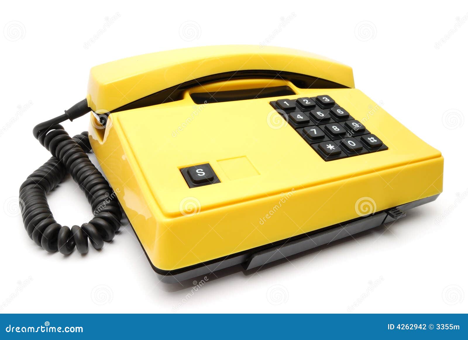 Yellow Telephone Stock Photography - Image: 4262942