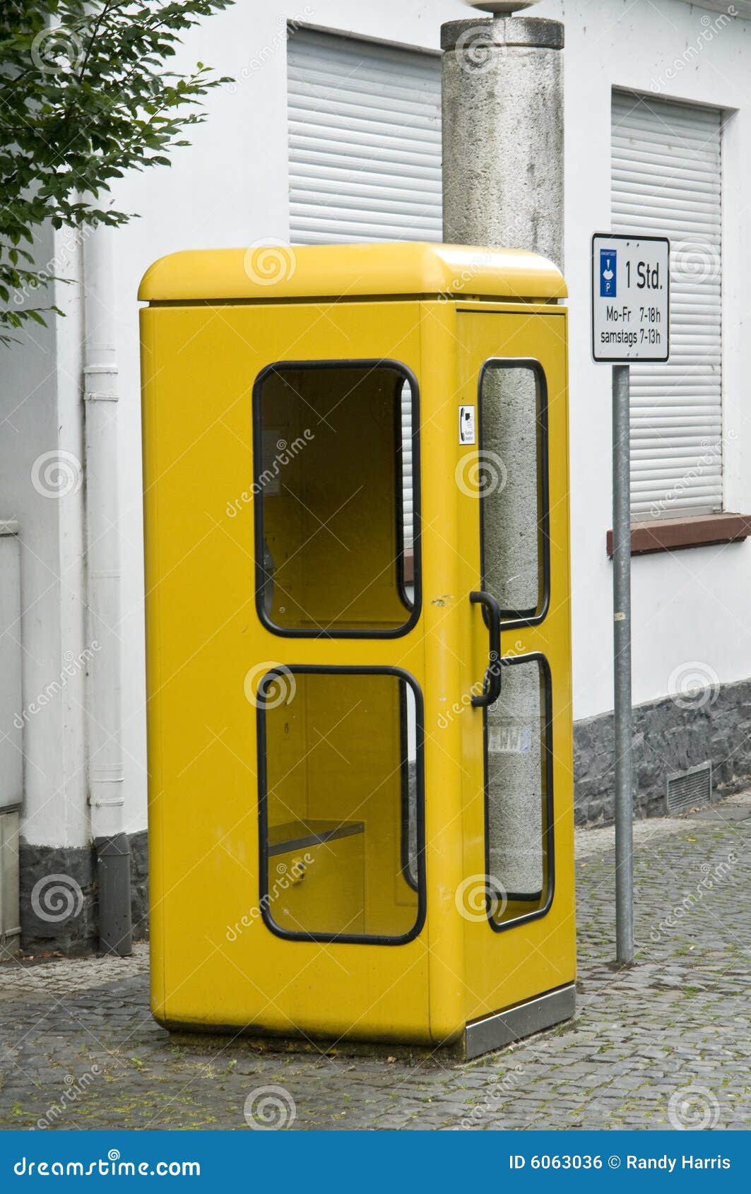 Yellow telephone booth stock photo. Image of gothic, bavarian - 6063036