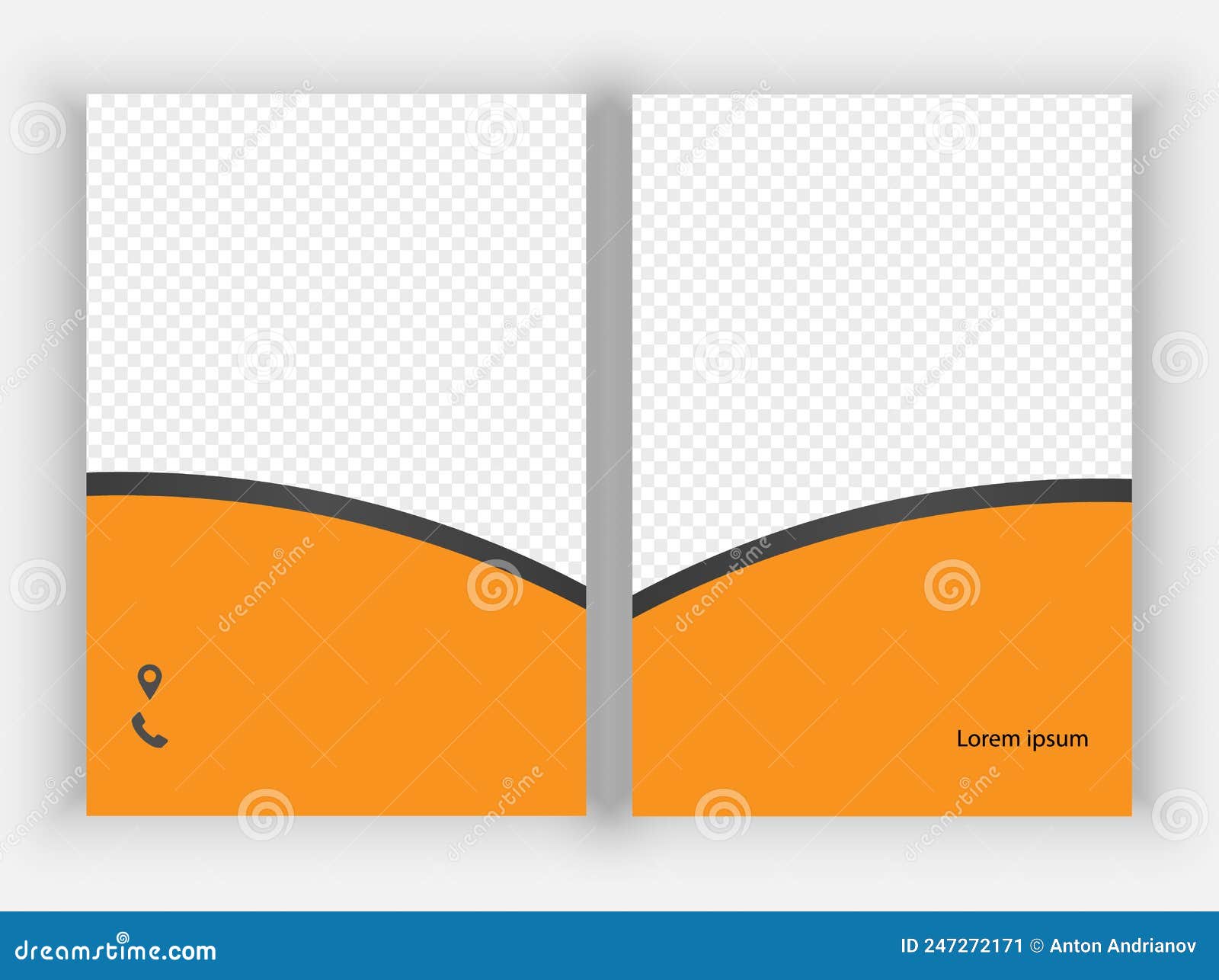 Yellow Template with Transparent Layer Stock Vector - Illustration of ...