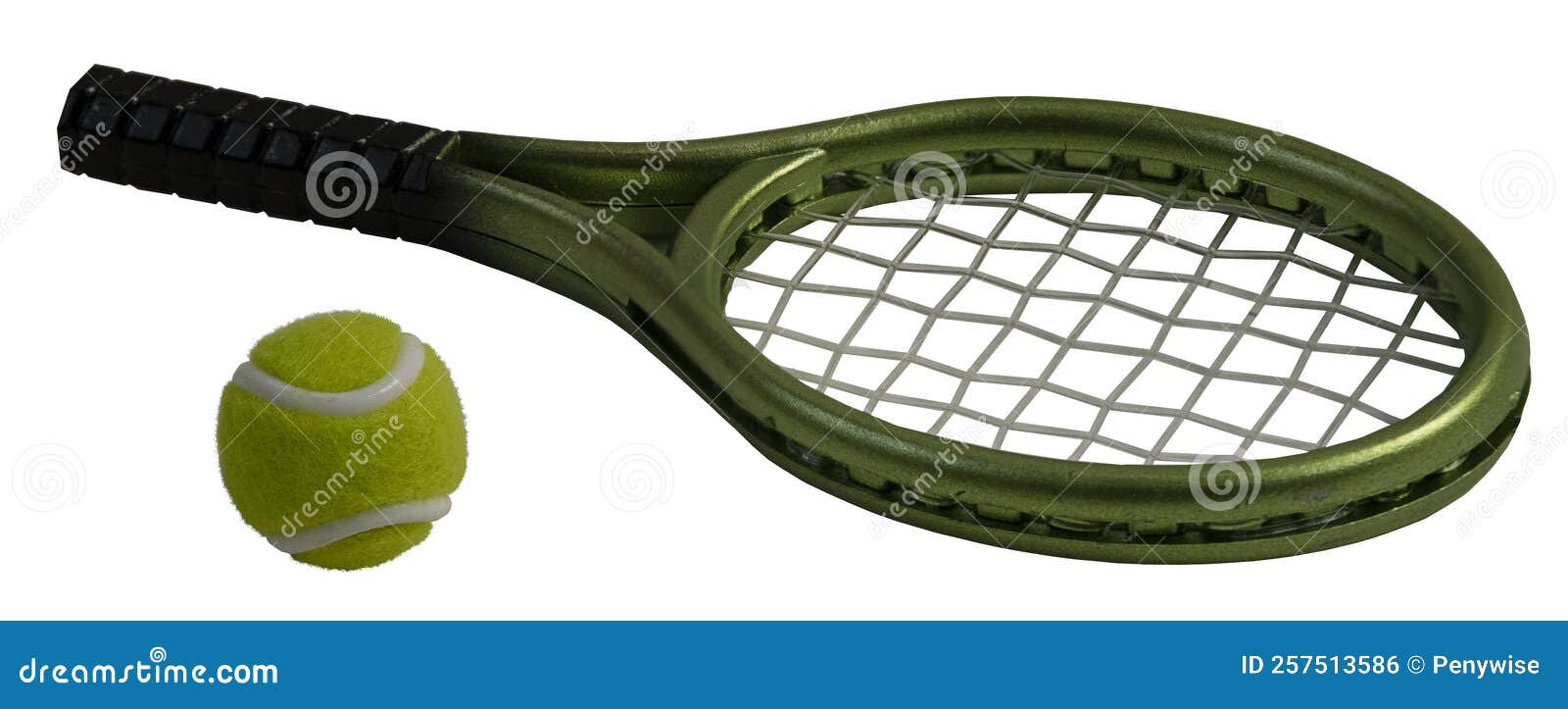 Yellow Tennis Ball and Green Racket Stock Photo - Image of summer ...