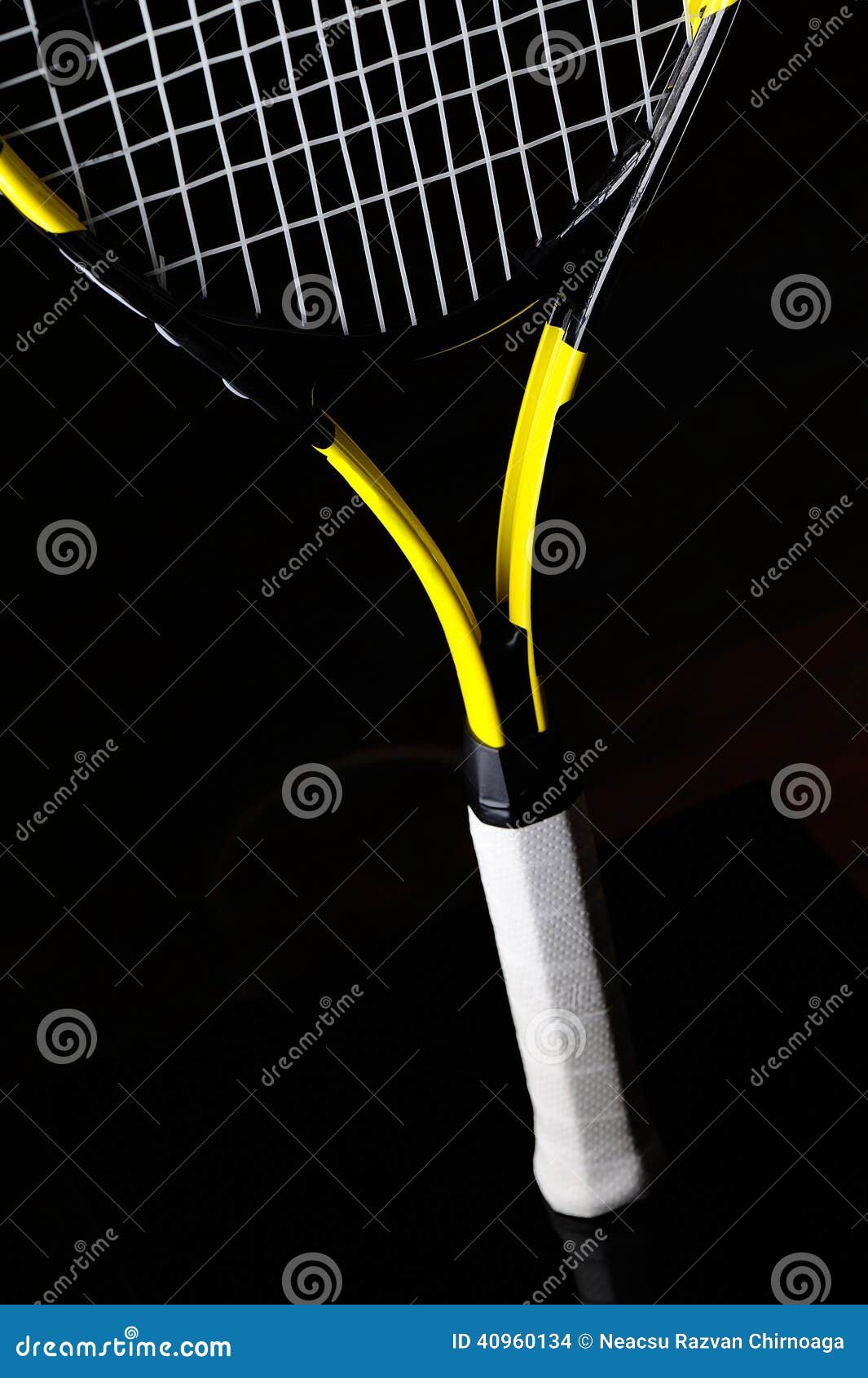 Yellow Tennis Racket Stock Photo | CartoonDealer.com #40960134