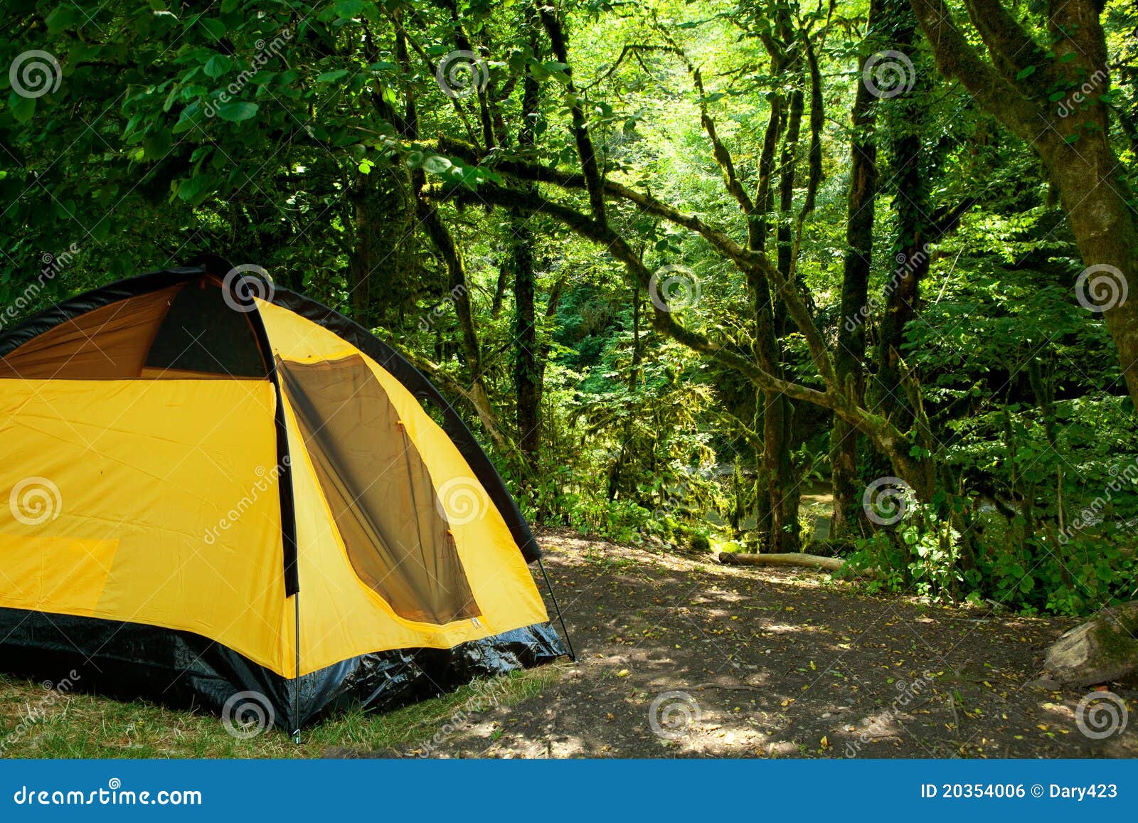 Yellow tent stock photo. Image of outdoor, girlscout - 20354006