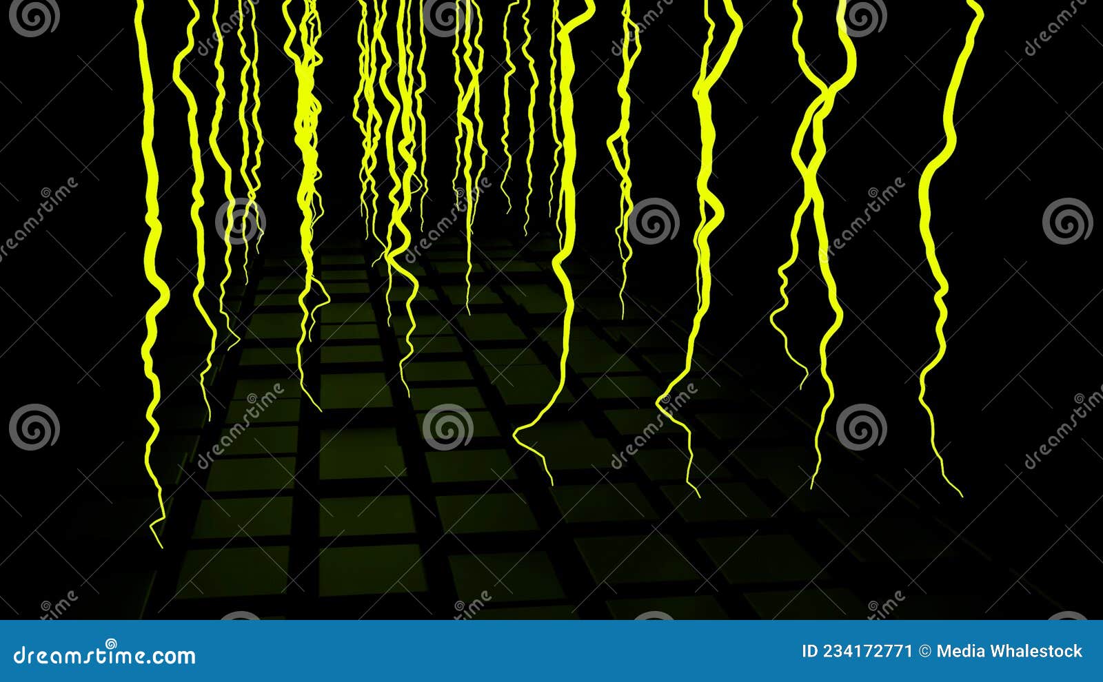 Yellow Tentacles in Space. Design Stock Illustration - Illustration of ...