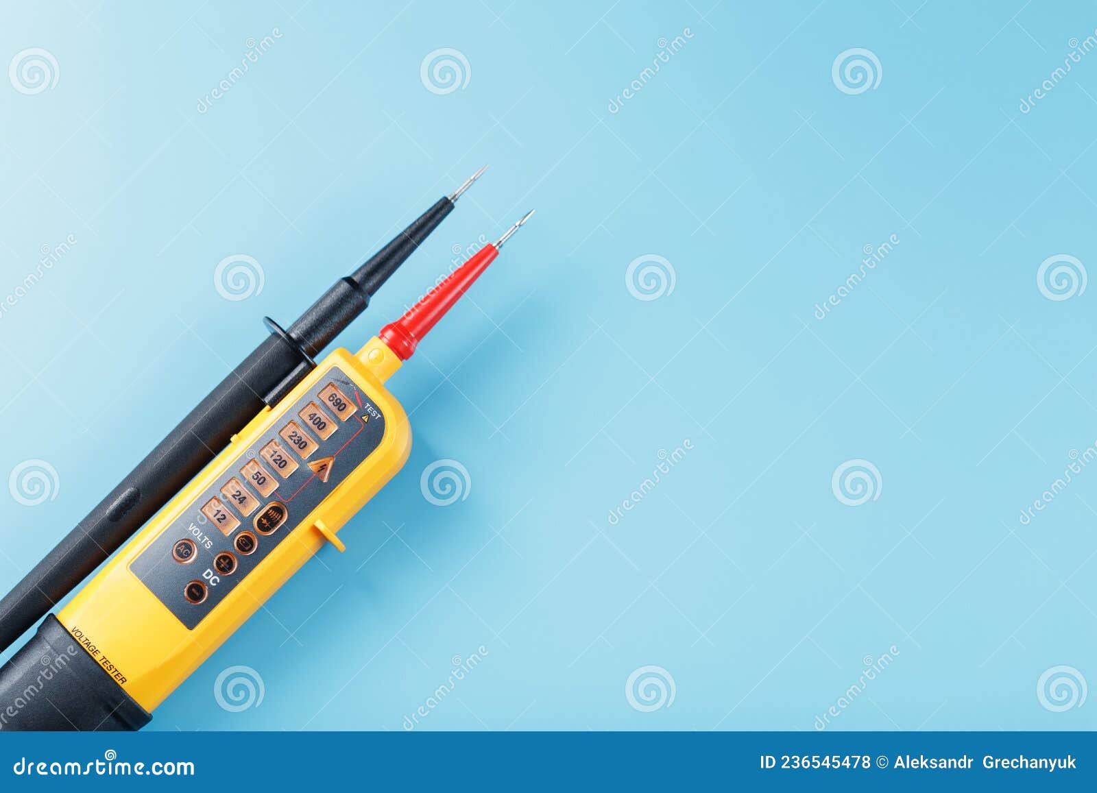 Yellow Tester for Step-by-step Indication of Voltage in an Electrical ...