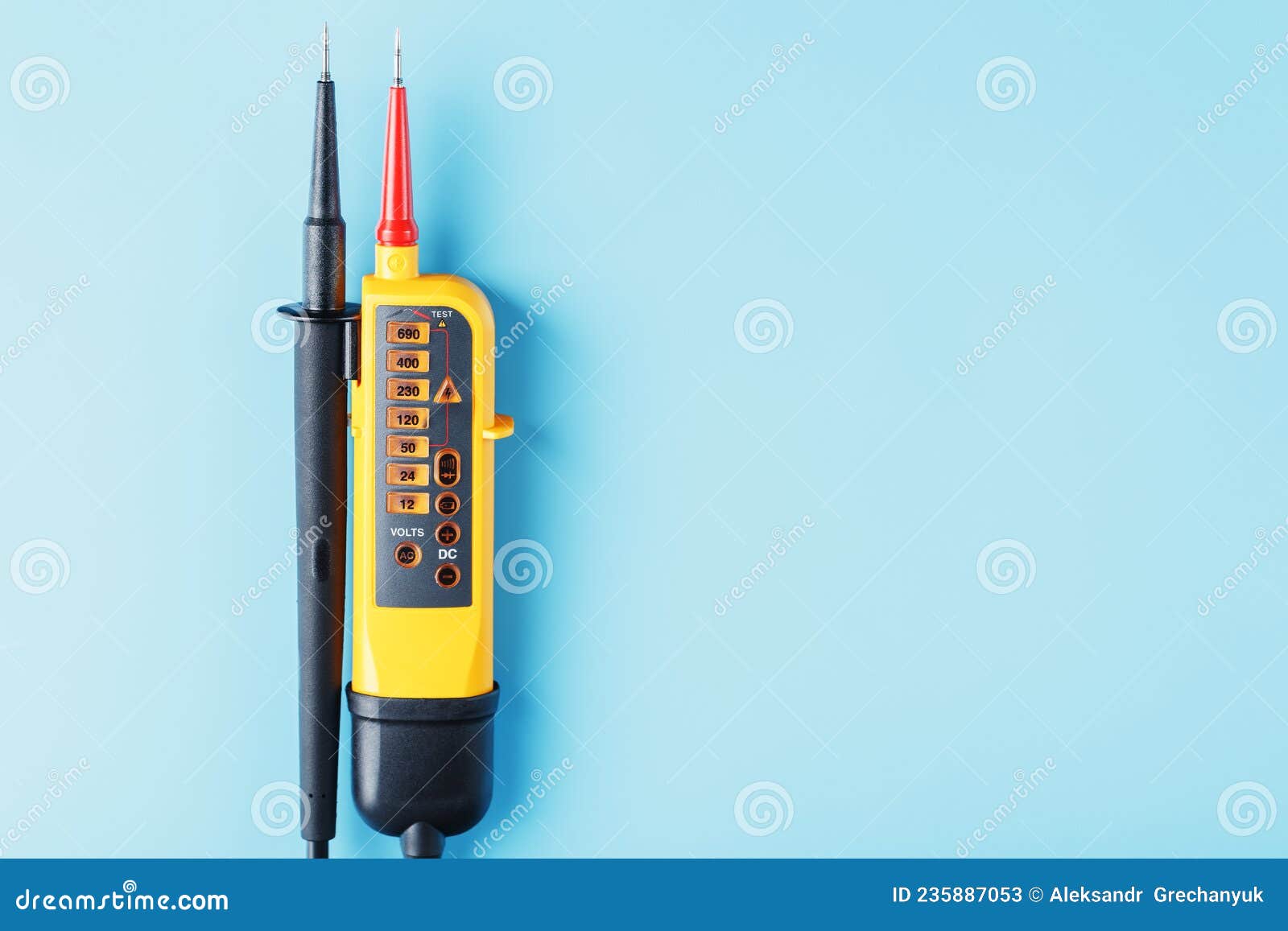 Yellow Tester for Step-by-step Indication of Voltage in an Electrical ...