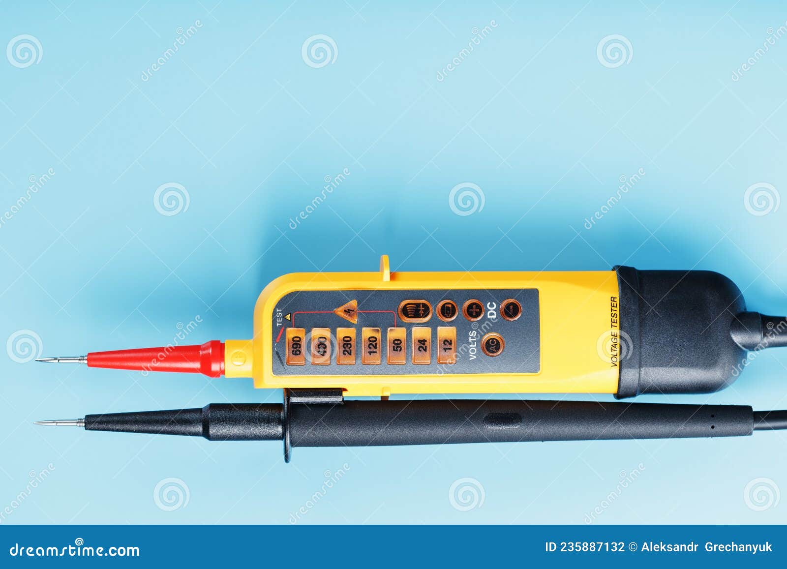 Yellow Tester for Step-by-step Indication of Voltage in an Electrical ...