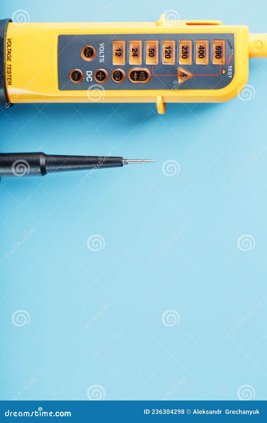 Yellow Tester for Step-by-step Indication of Voltage in an Electrical ...