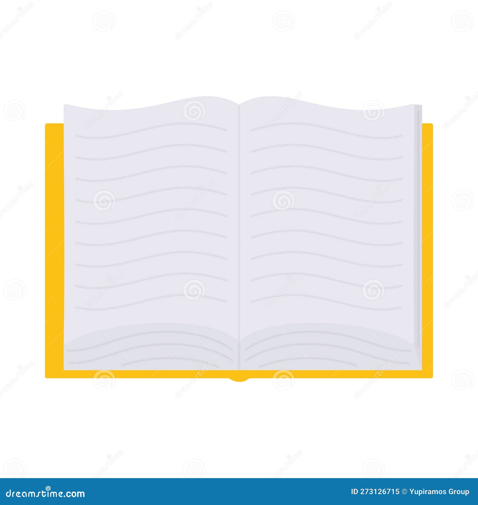 Yellow text book open stock vector. Illustration of learn - 273126715