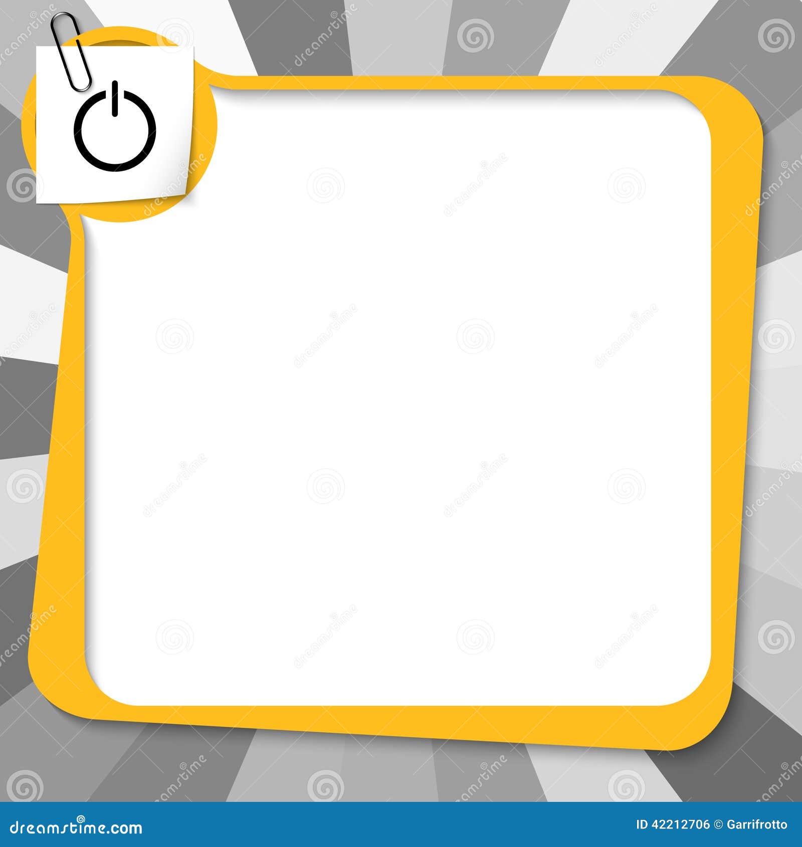 Yellow text box stock vector. Illustration of mark, design - 42212706