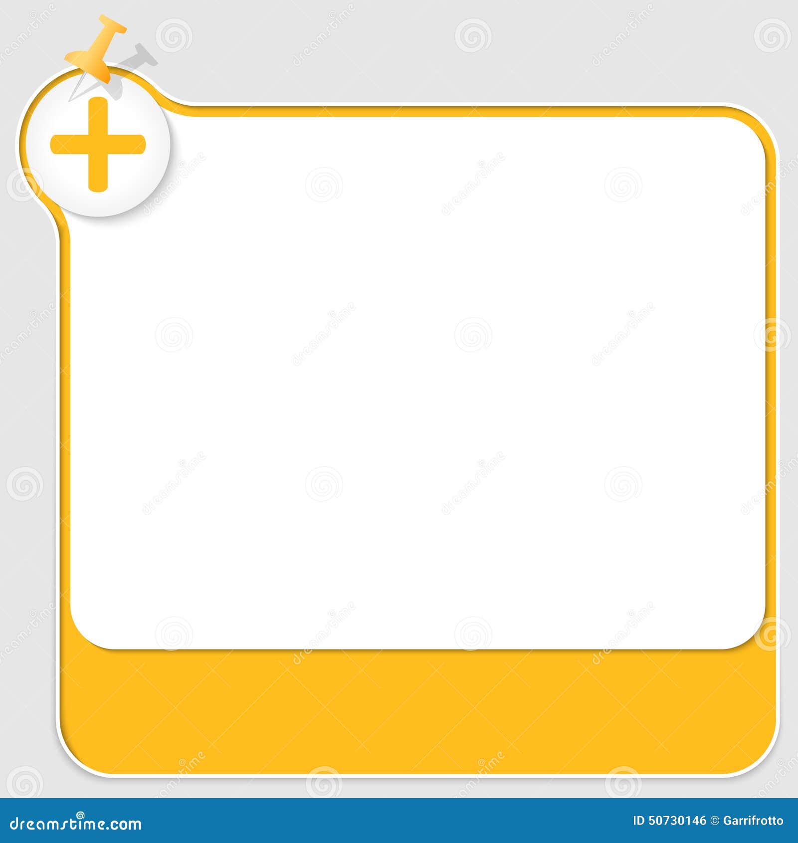 Yellow text box stock vector. Illustration of attach - 50730146