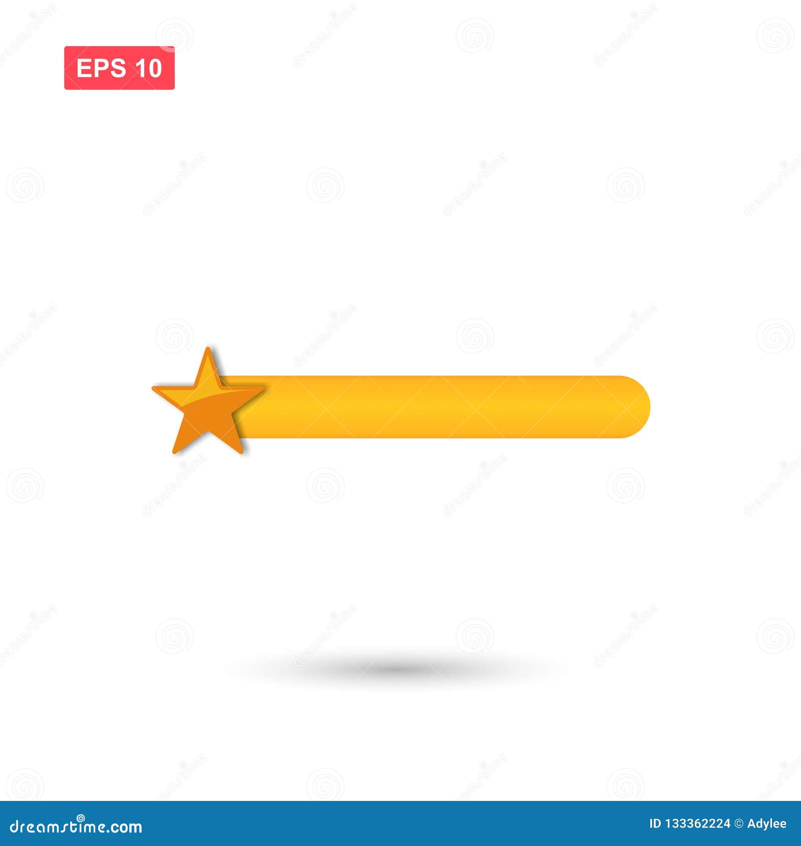Yellow Text Box Vector with Star Isolated Stock Vector - Illustration ...