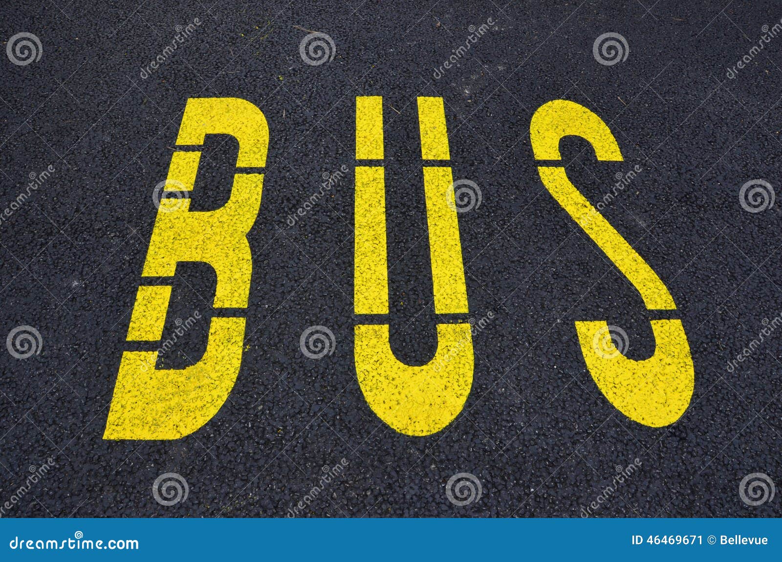 The yellow text Bus stock image. Image of motoring, route - 46469671