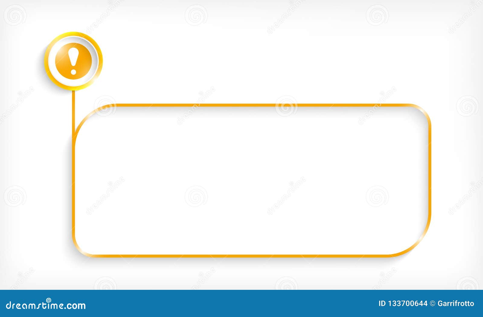 Yellow text frame stock vector. Illustration of alert - 133700644