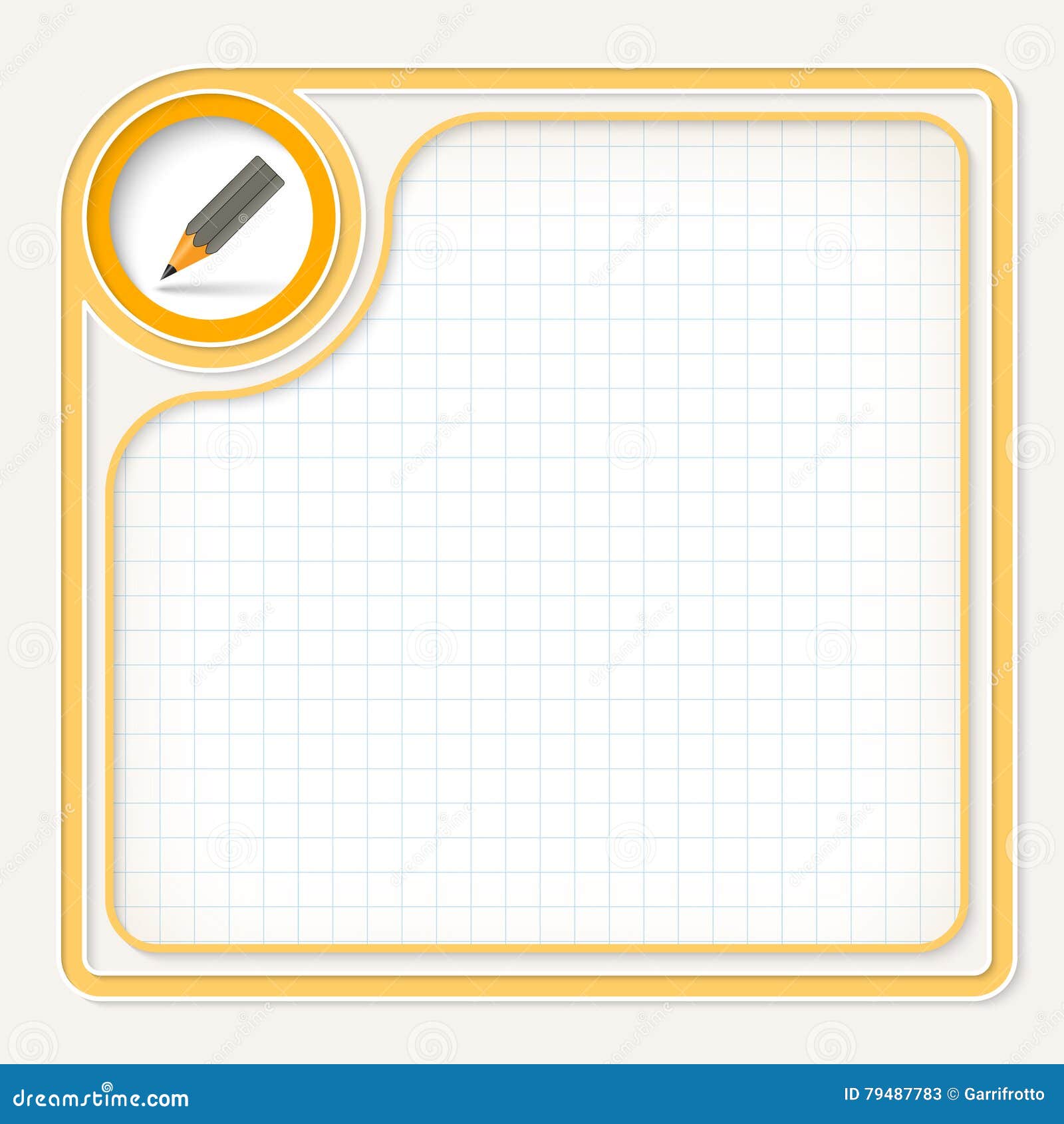 Yellow text frame stock vector. Illustration of vector - 79487783