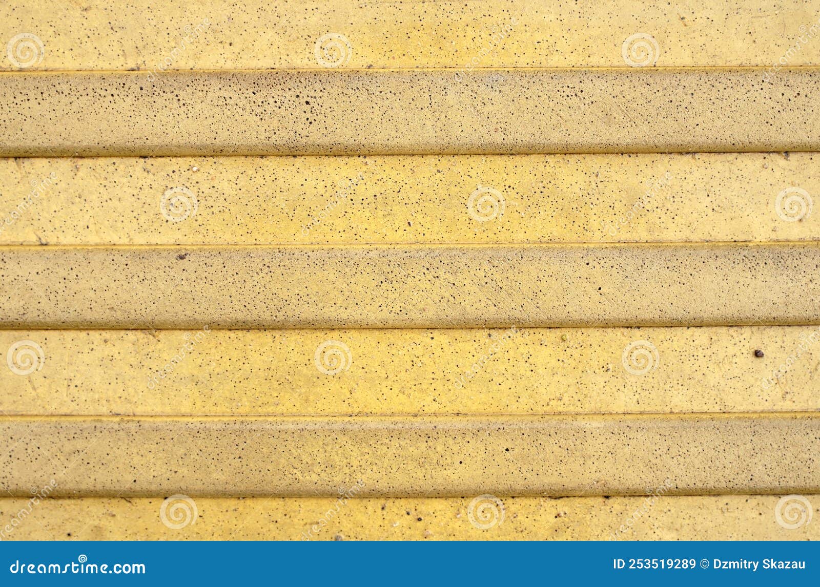Yellow Texture of Poured Concrete with Repeating Horizontal Stripes ...