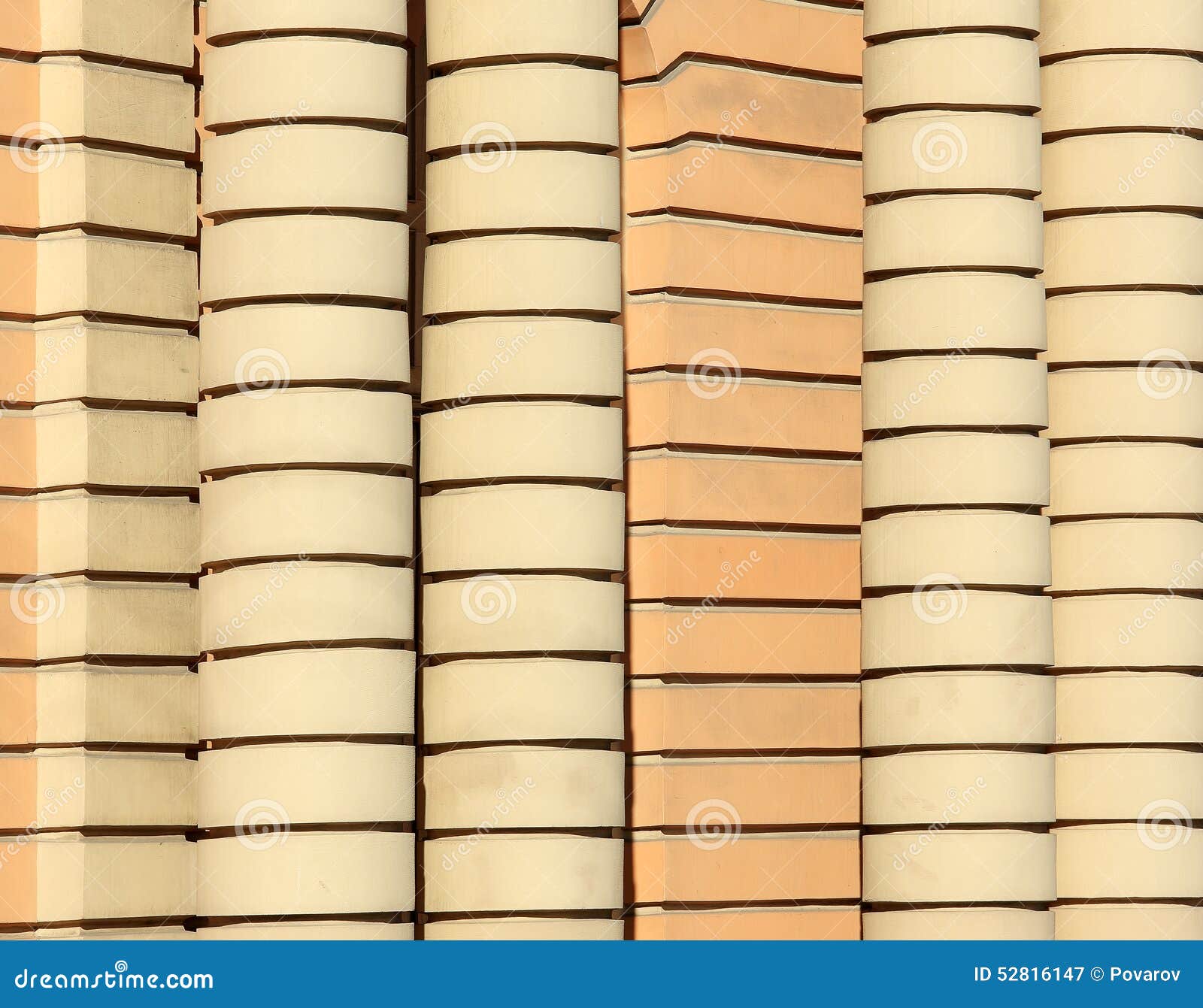 Red Wall And Columns For Texture Or Background Stock Photo ...