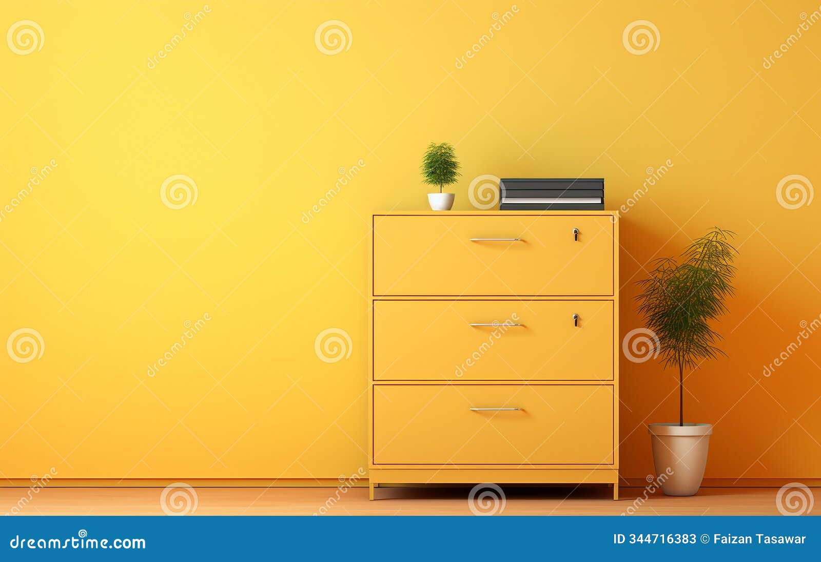Yellow Textured Background Filing Cabinet Installation Stock ...