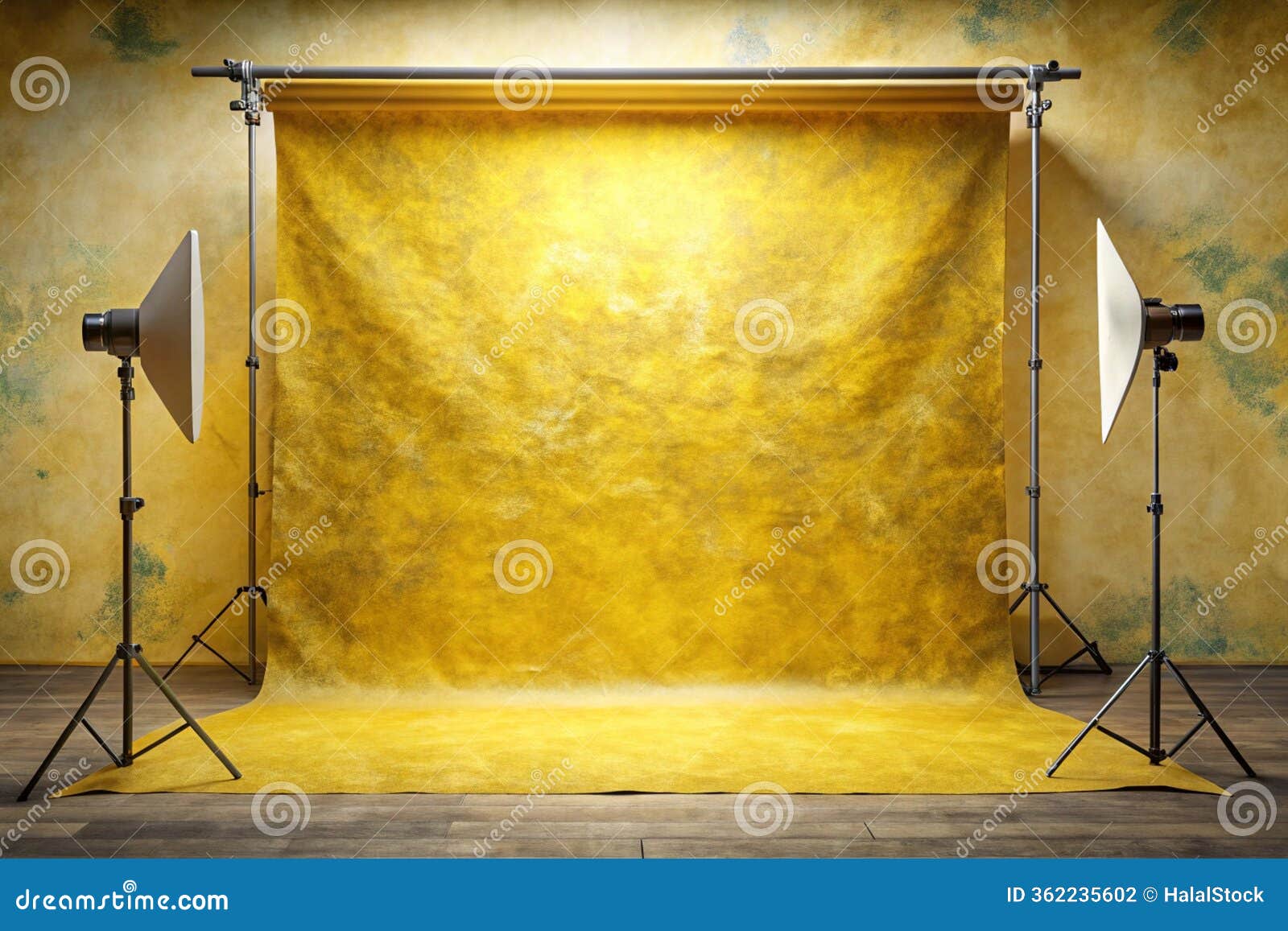 Yellow Textured Photography Studio Backdrop Stock Illustration ...