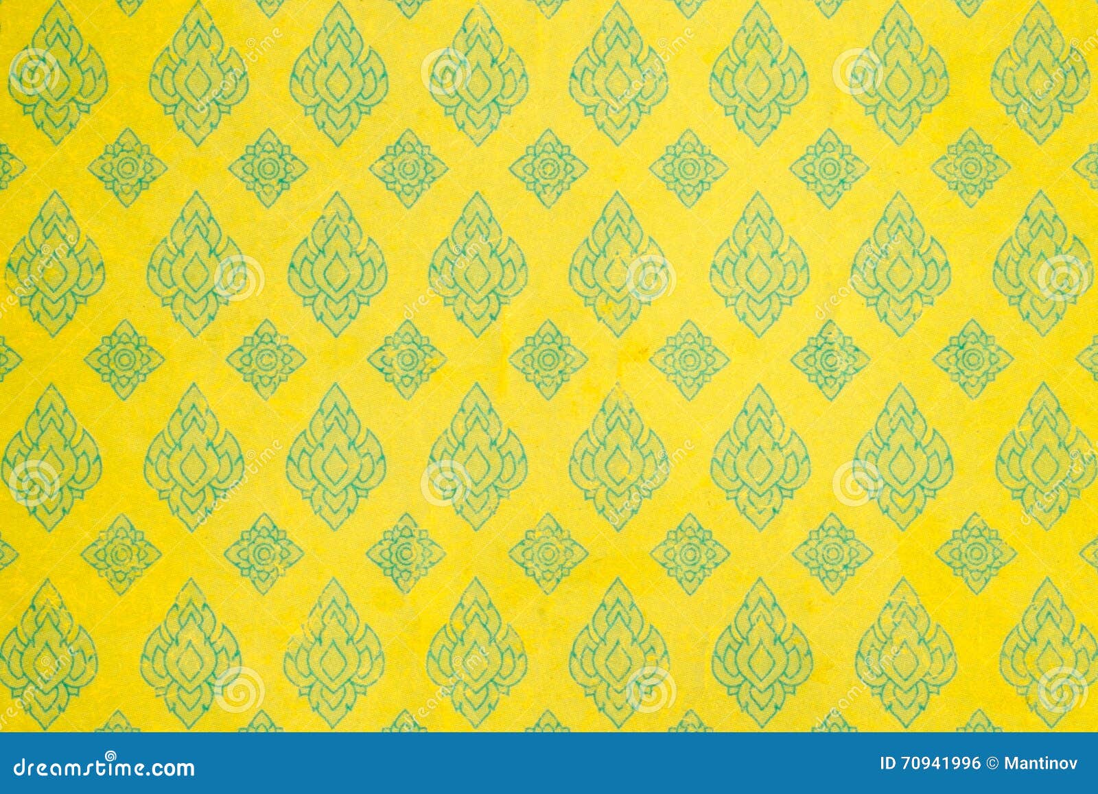 Yellow Thai Style Pattern Paper Stock Photo | CartoonDealer.com #70941996