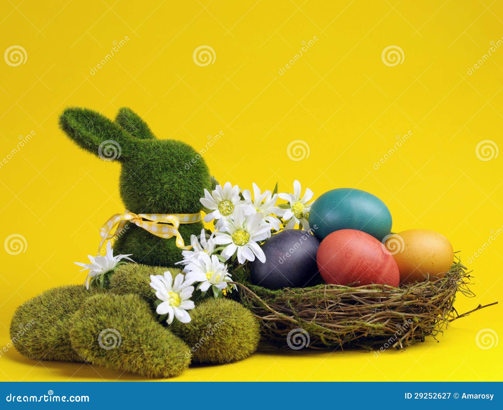 Yellow Theme Happy Easter Scene - Horizontal Stock Image - Image of ...