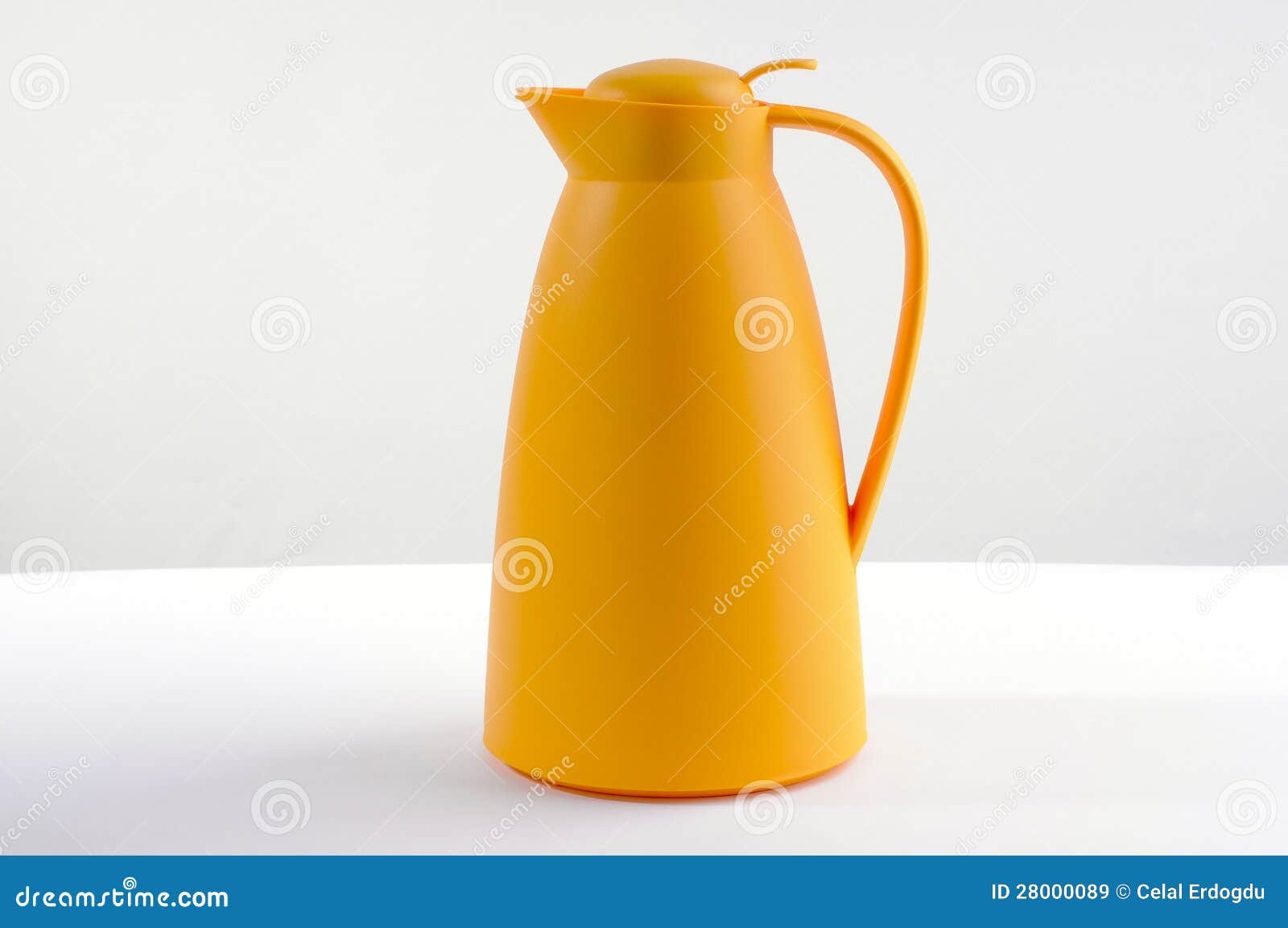 Yellow thermos stock image. Image of container, warm - 28000089