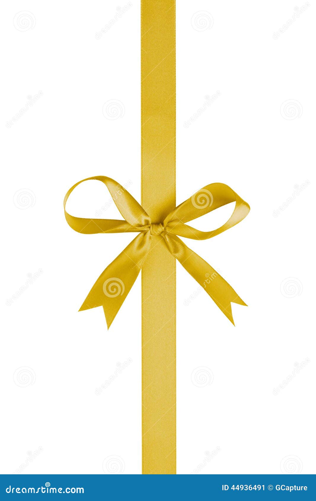 Yellow Thin Ribbon with Bow Stock Image - Image of anniversary, ribbon ...