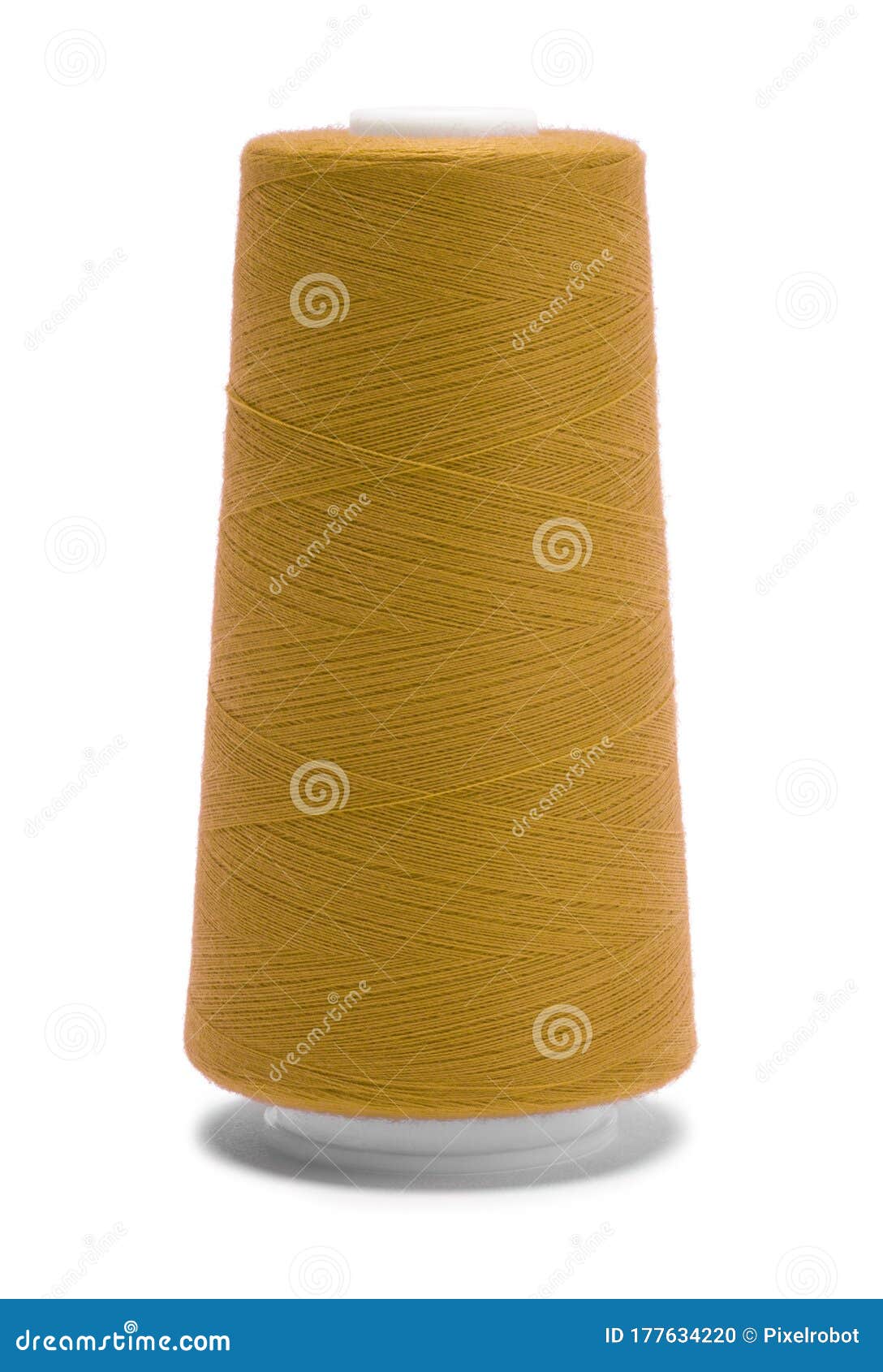 Yellow Thread Spool stock photo. Image of craft, embroidery - 177634220