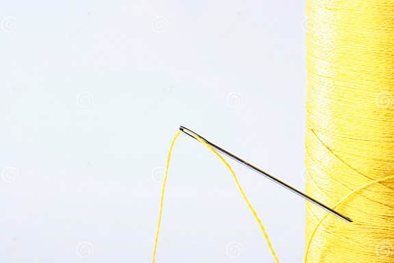 Yellow threads stock photo. Image of repair, steel, metal - 12378432